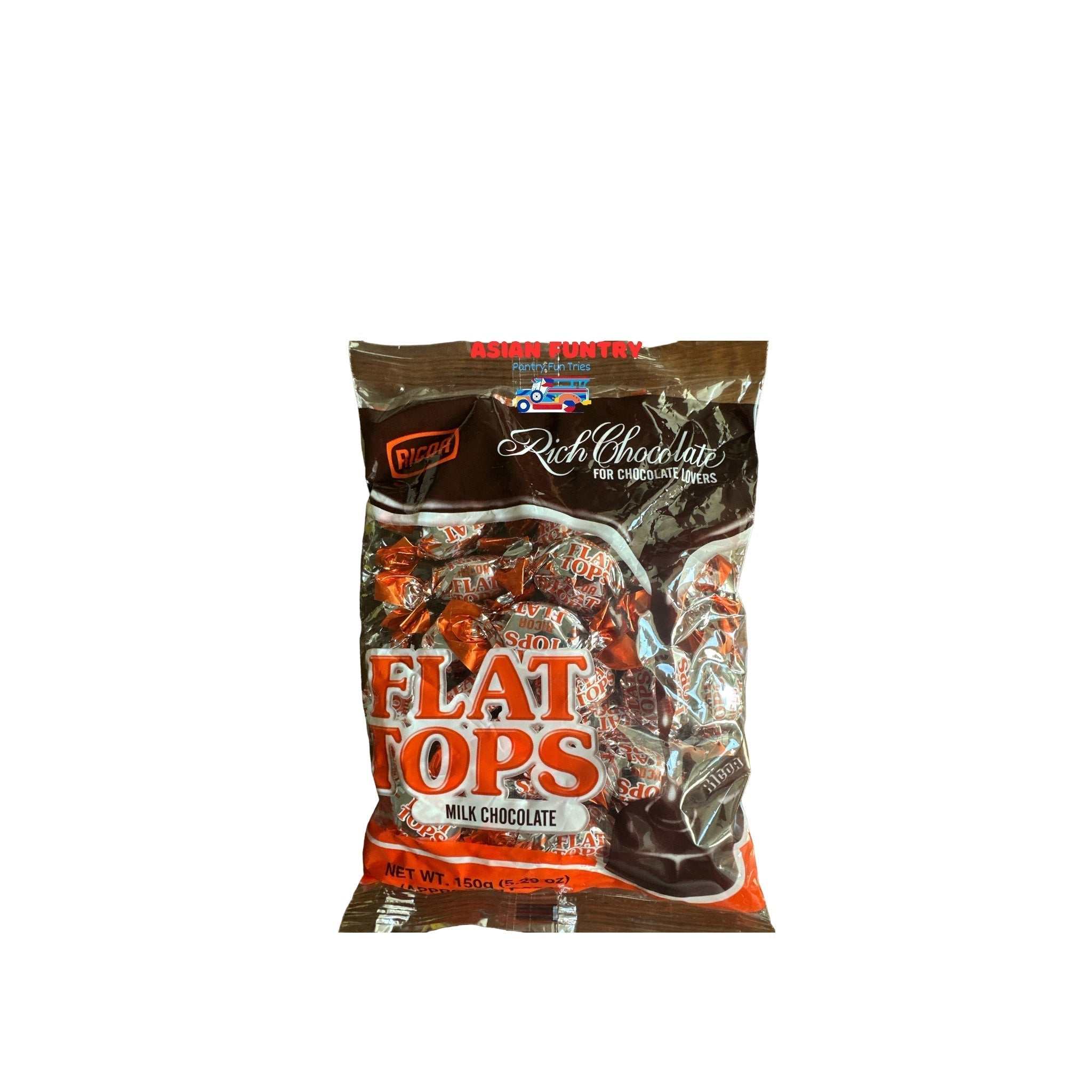 Flat Tops Ricoa Milk Chocolate 150gFlat Tops Ricoa Milk Chocolate 150g ...